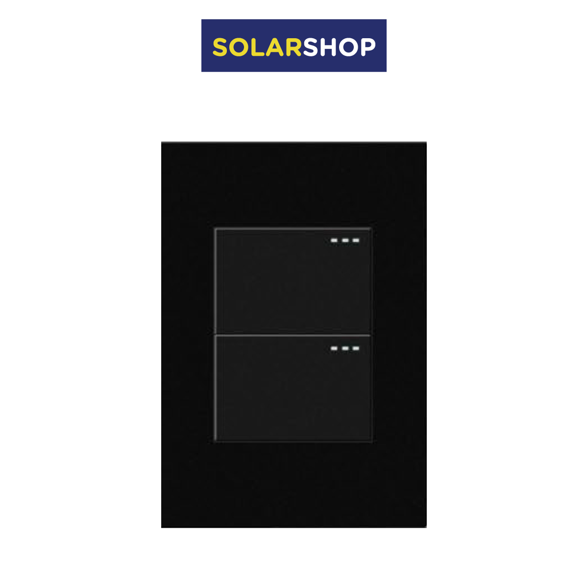 Interruptor doble conmutable black luxury