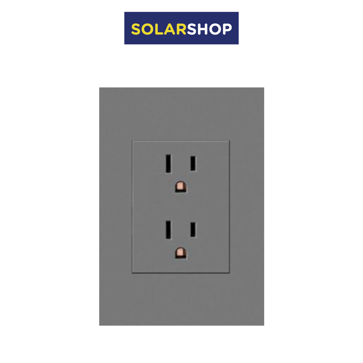 Toma doble polo tierra silver luxury